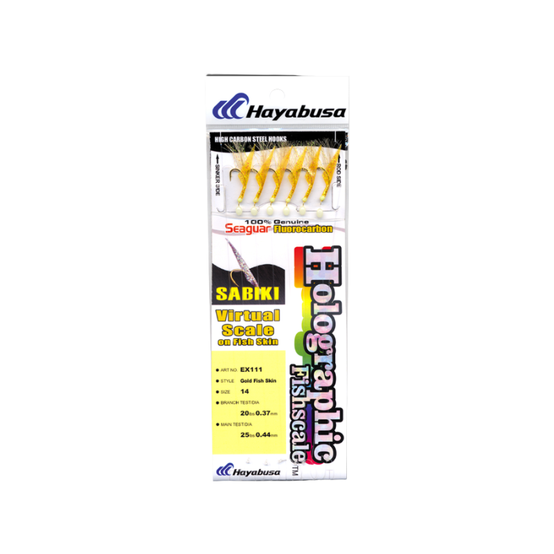 HAYABUSA SEAGUAR SABIKI - GOLD FISH SKIN HOLOGRAM FINISH – POP Fishing ...