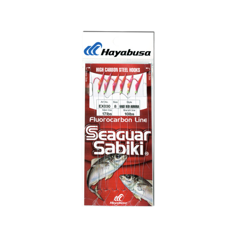HAYABUSA SEAGUAR SABIKI - HAGE RED FISH SKIN AURORA – POP Fishing & Marine